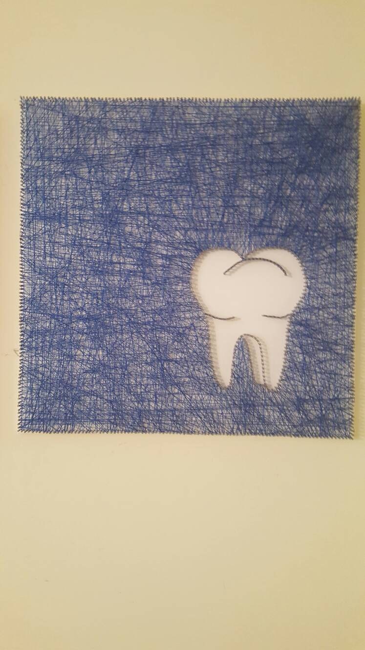 Tooth String Art 16x16 - Etsy