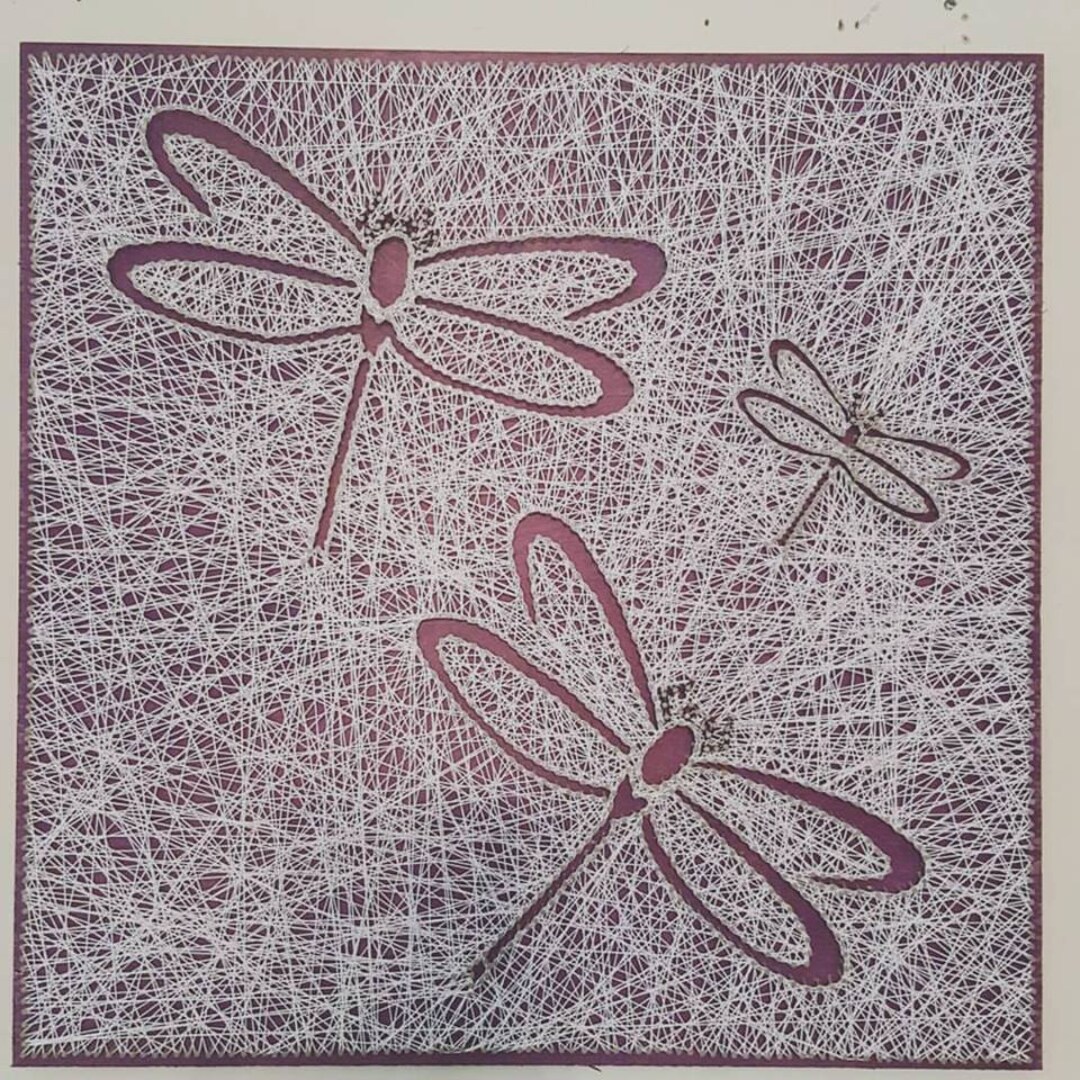 Dragonflies String Art 16x16 - Etsy