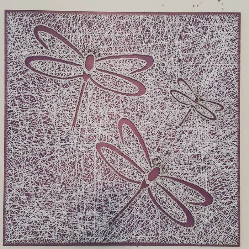 Dragonflies String Art 16x16 - Etsy