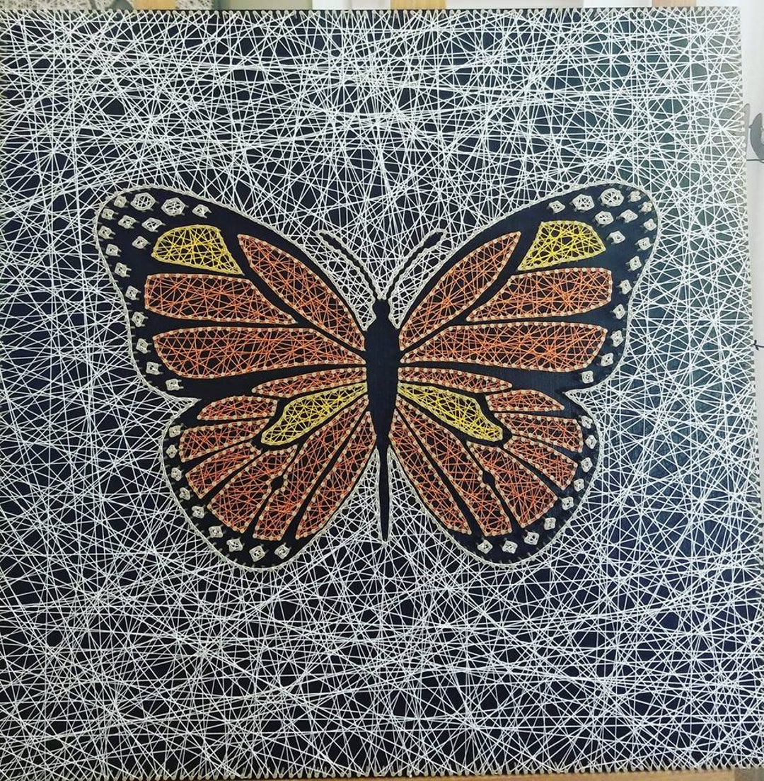 Monarch Butterfly String Art 16x16 - Etsy