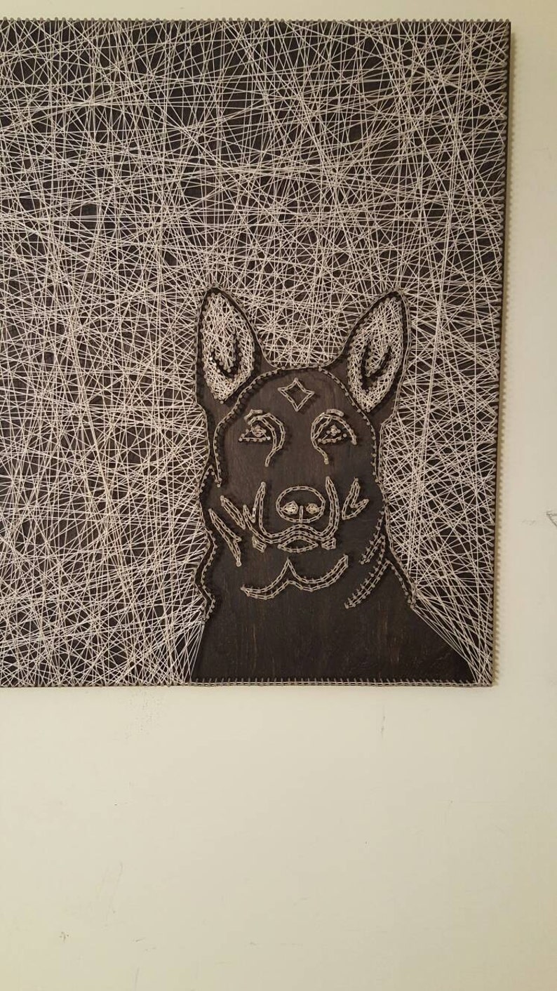 German Shepherd Face String Art 16"x16" - Etsy
