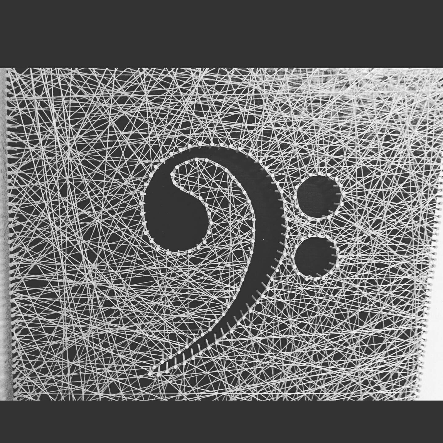 Bass Clef String Art 16'x16 - Etsy