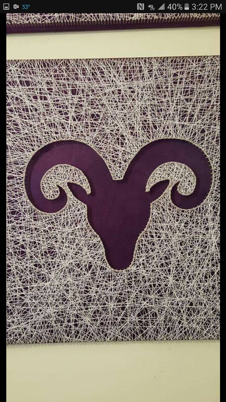 Aries Ram String Art-four Piece - Etsy