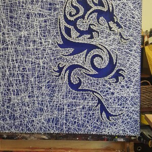 Dragon String Art 12"x24" - Etsy