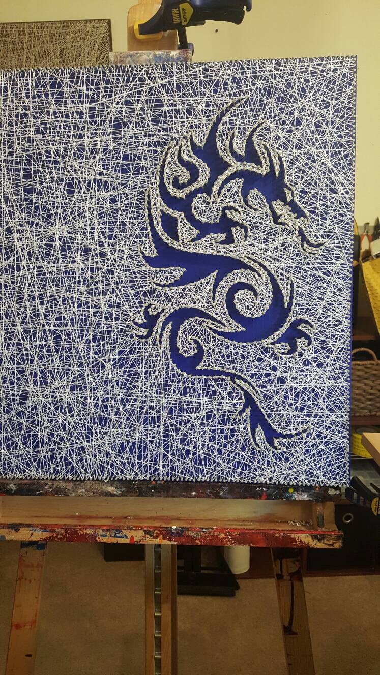 Dragon String Art 12x24 - Etsy
