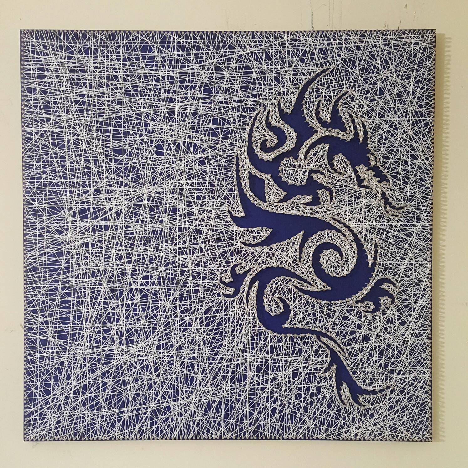 Dragon String Art 12x24 - Etsy