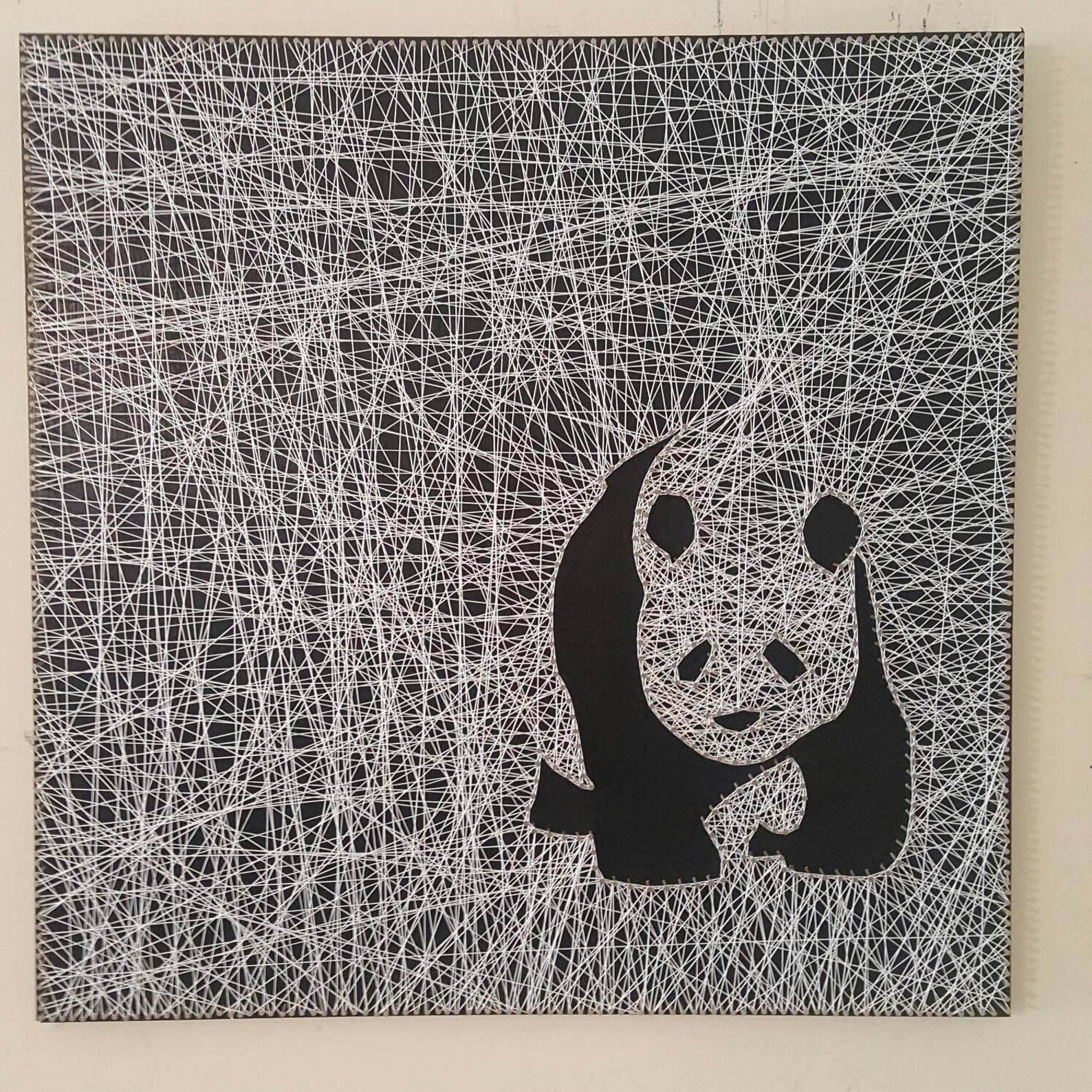 Panda String Art 16x16 - Etsy