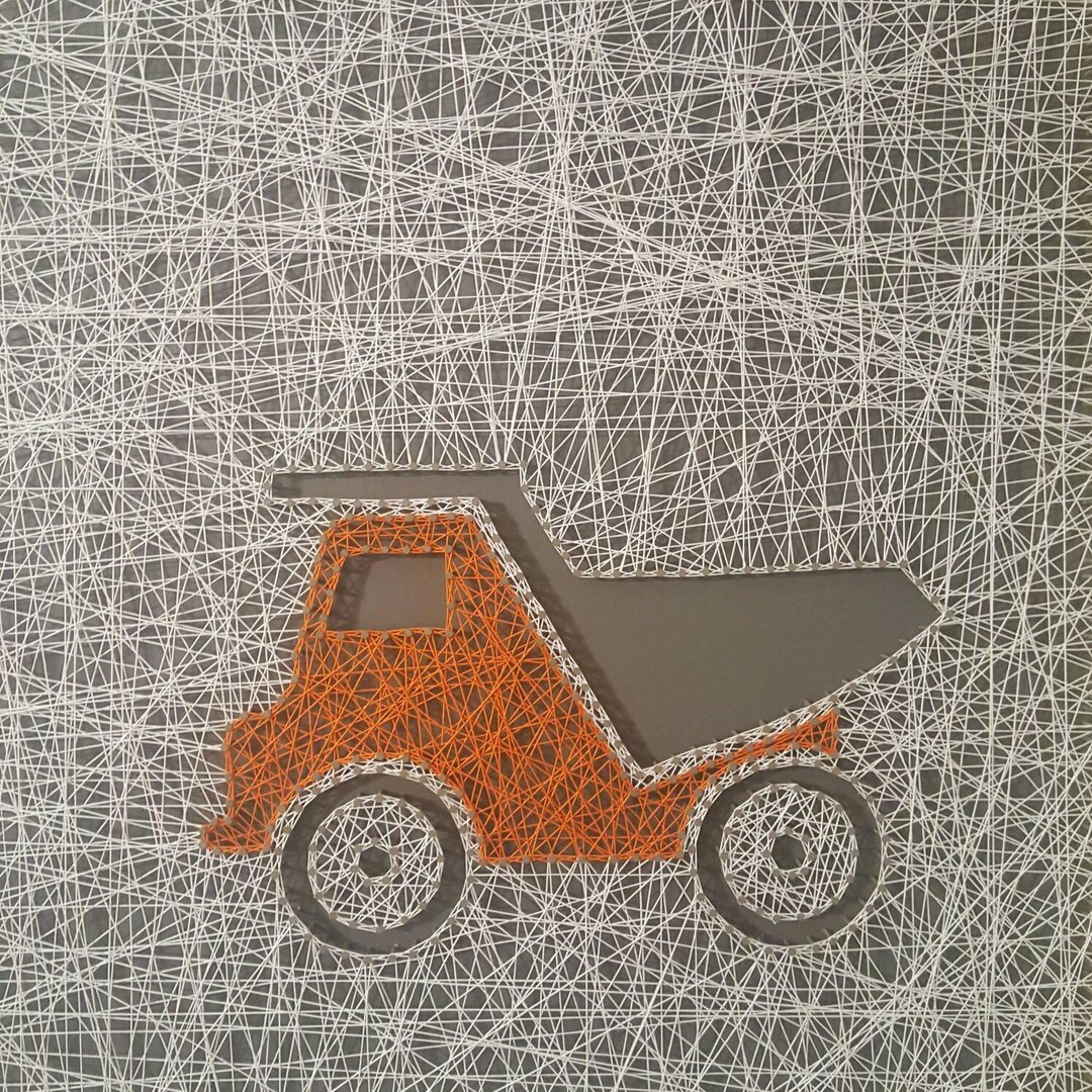 Dump Truck String Art 16x16 - Etsy