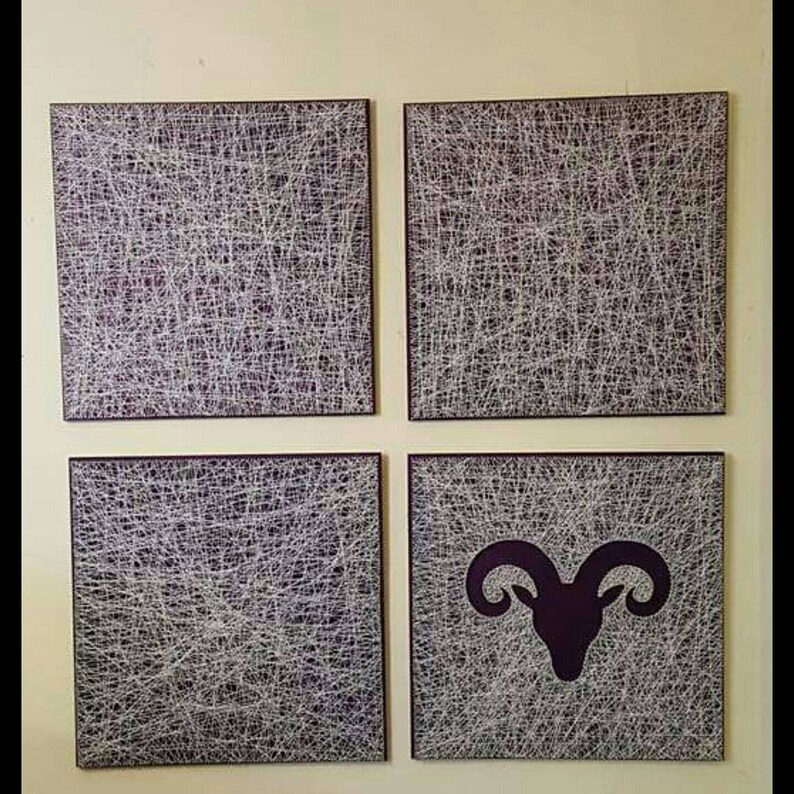 Aries Ram String Art-four Piece - Etsy