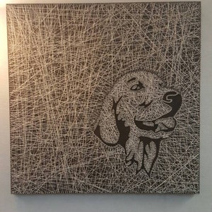 Golden Retriever String Art 16"x16" - Etsy