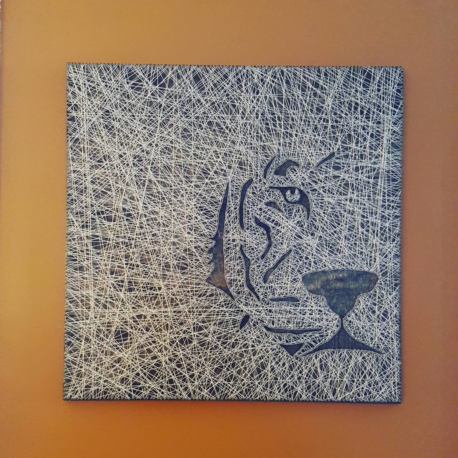 Tiger Face String Art 16x16 - Etsy