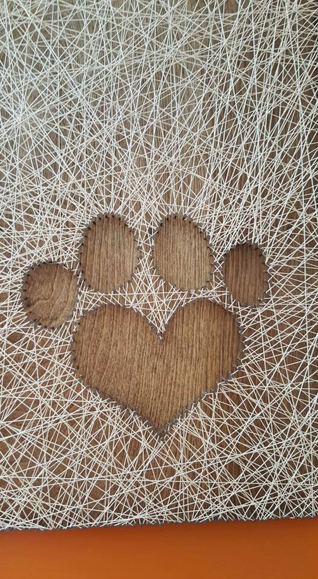 String Art Paw Print 16x16 - Etsy