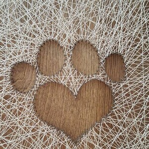 String Art Paw Print 16x16 - Etsy