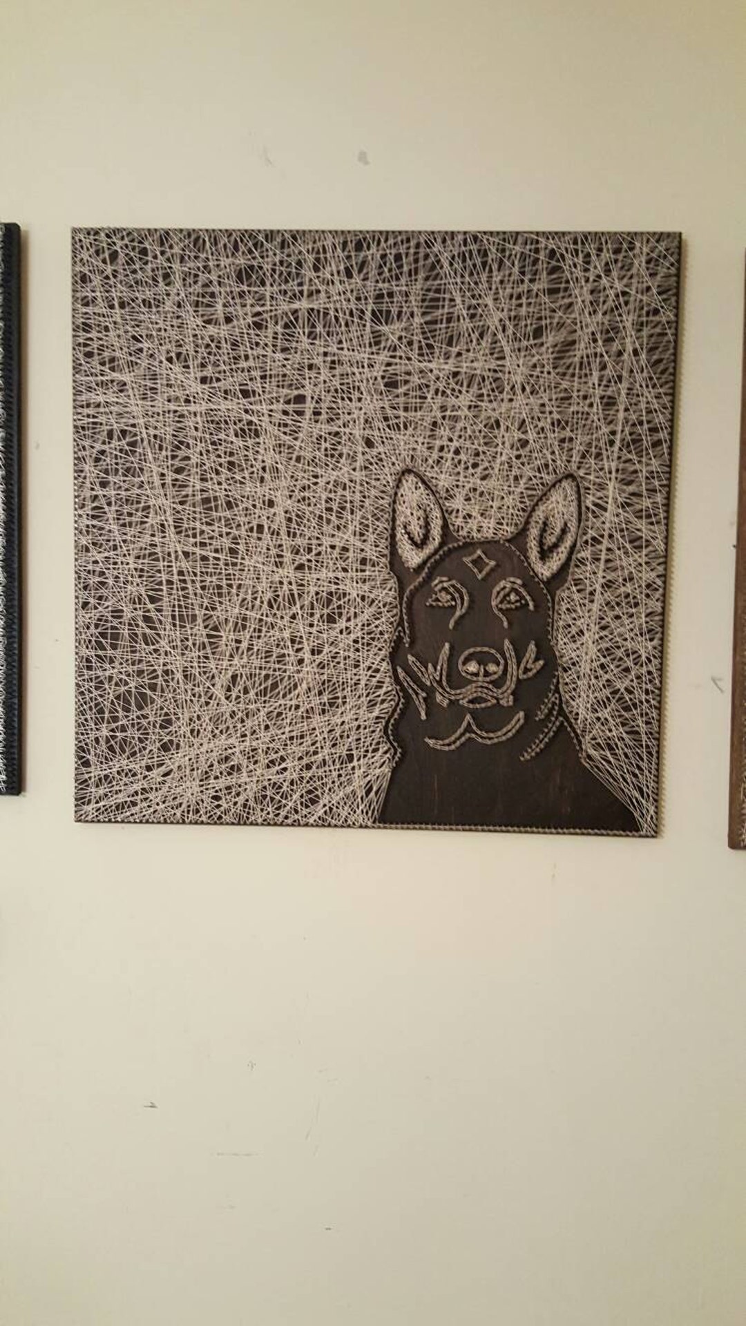 German Shepherd Face String Art 16"x16" - Etsy
