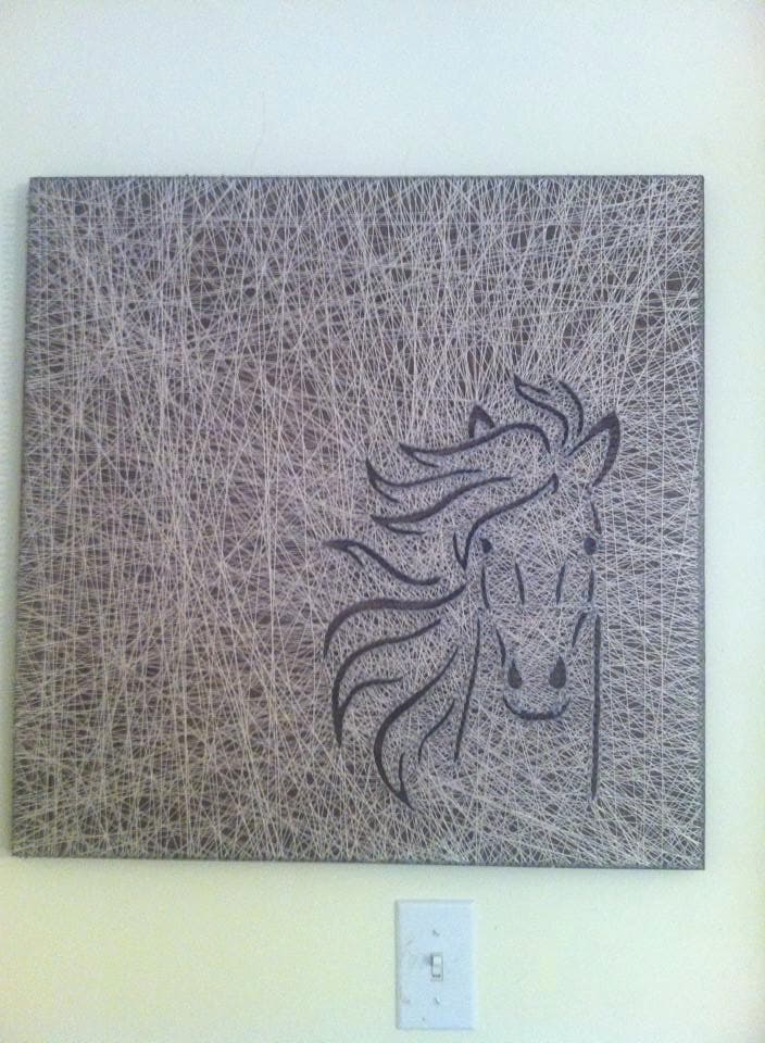 Horse Head String Art 16"x16" - Etsy