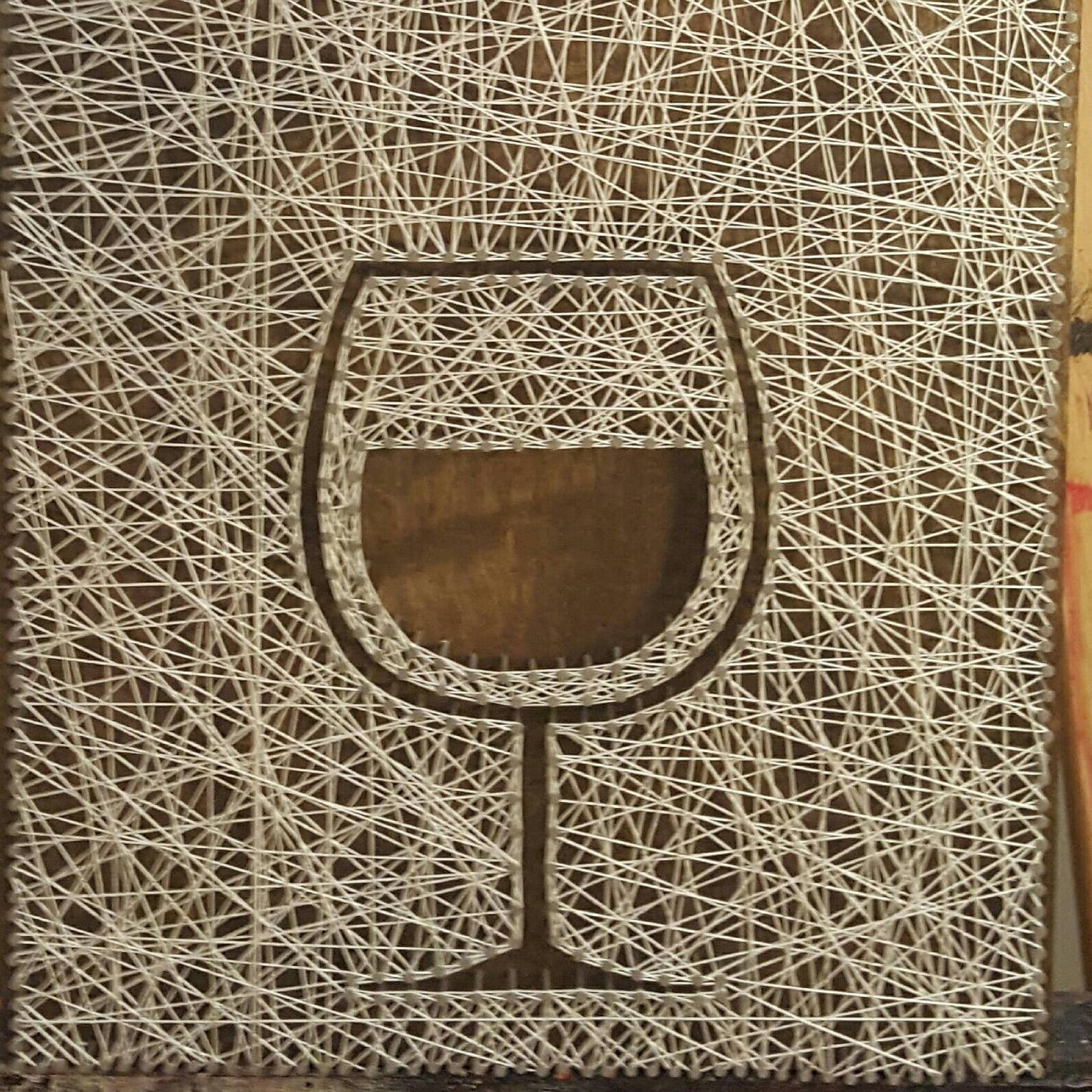 Wine Glass String Art 12x24 - Etsy