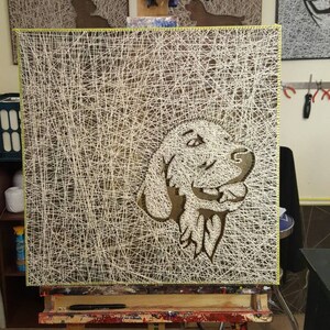 Golden Retriever String Art 16"x16" - Etsy