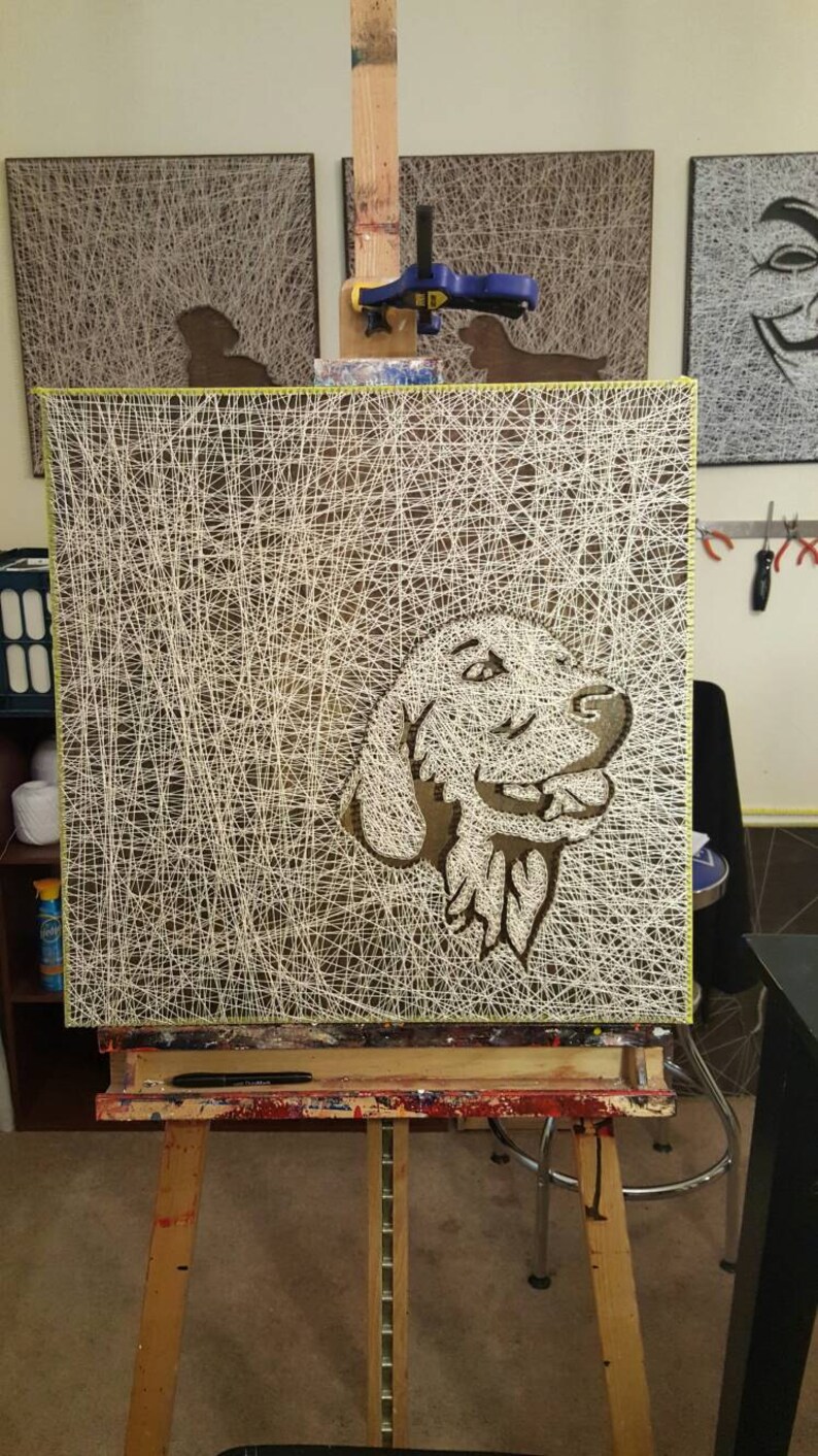 Golden Retriever String Art 16"x16" - Etsy