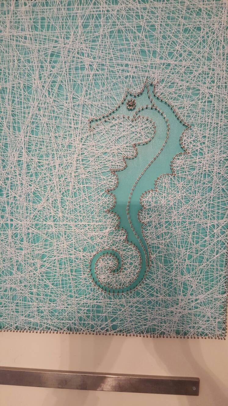 Seahorse String Art 16x16 - Etsy