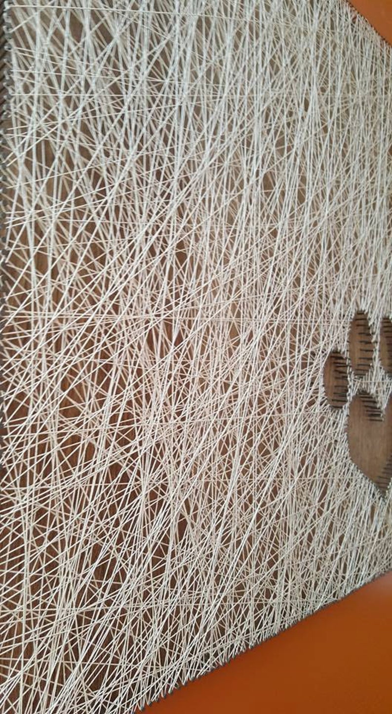 String Art Paw Print 16x16 - Etsy
