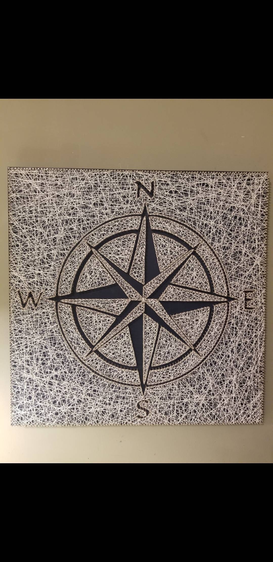 Compass Rose String Art 24"x24" - Etsy
