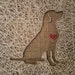 Sitting Lab With Red Heart 16x16 - Etsy