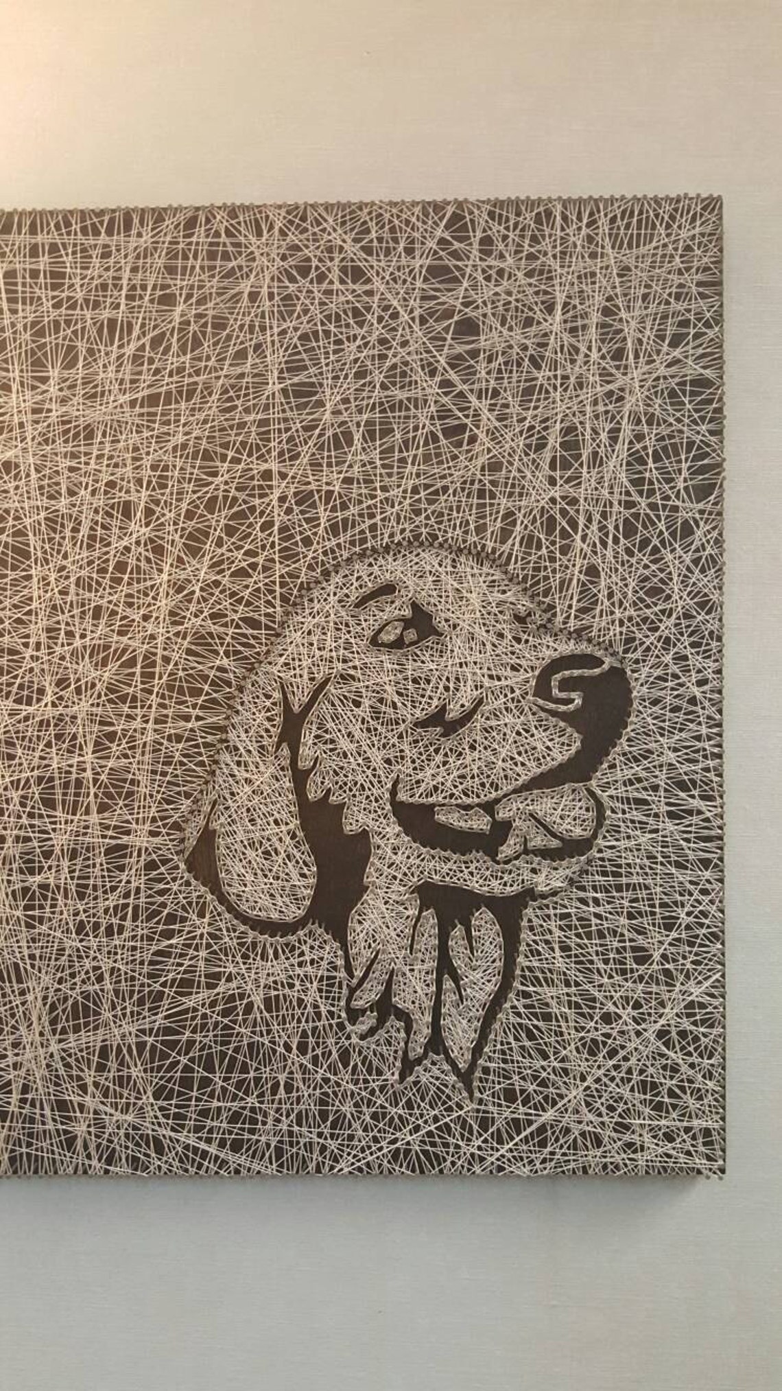 Golden Retriever String Art 16"x16" - Etsy
