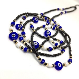 25-60 Inches Waist Beads, Evil Eye Waist Bead, Tie-on Belly Bead, Waist ...