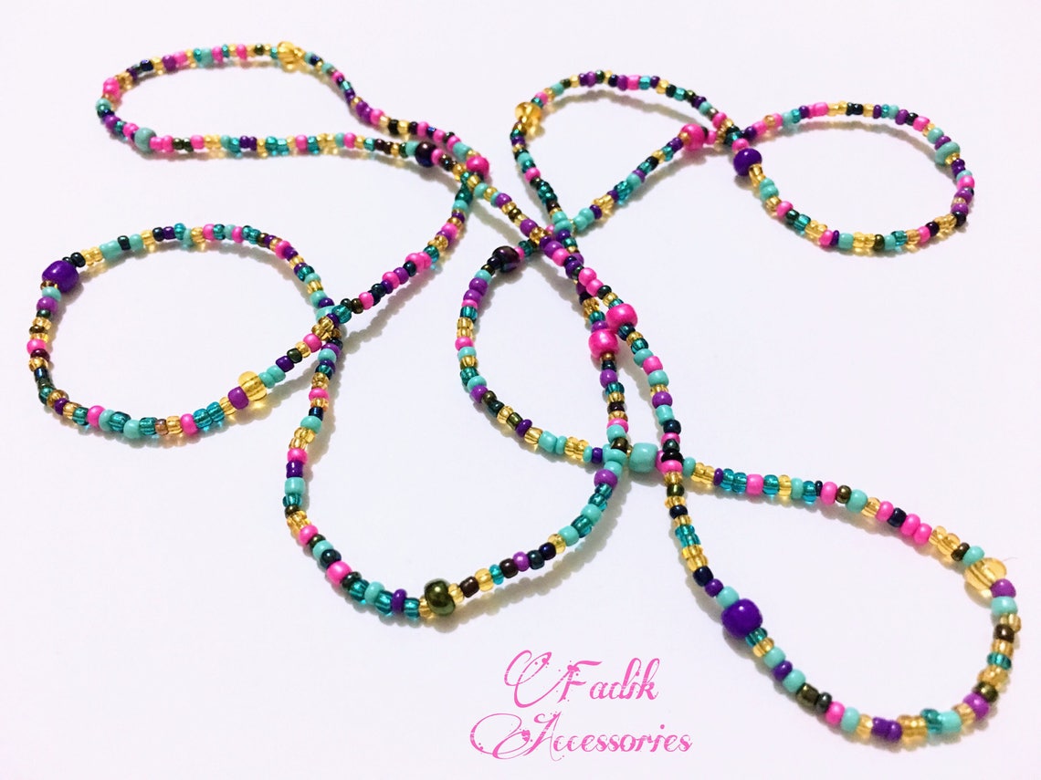 Double Strand 2 piece Waist Beads Belly bead Body jewelry | Etsy