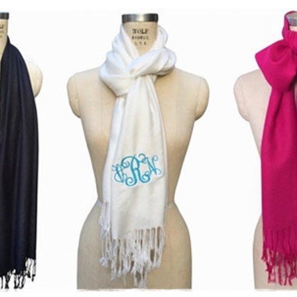 Monogrammed Scarf - Etsy