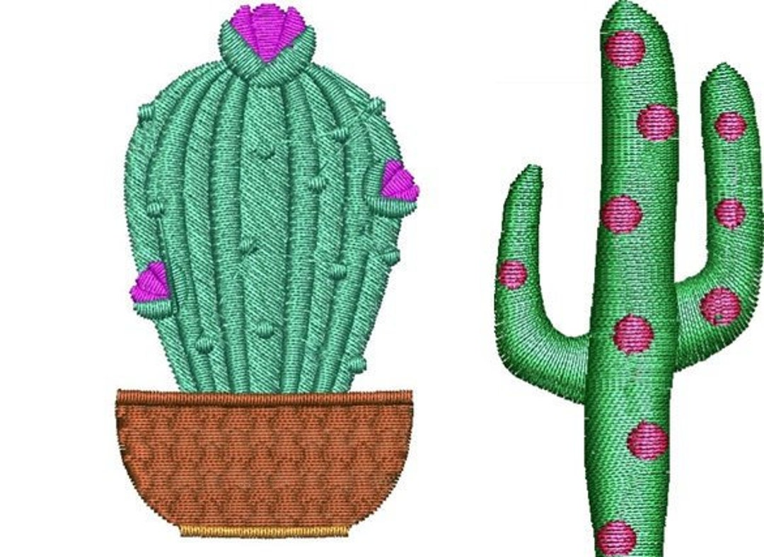Cactus Embroidery Designs DST Format - Etsy