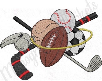 Sports Embroidery | Etsy