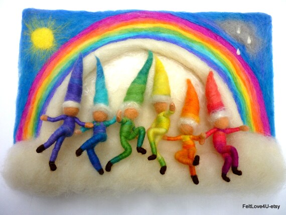6 Toy Felt Rainbow Elves© 15cm.removable Toys From 3D Waldorf - Etsy ...