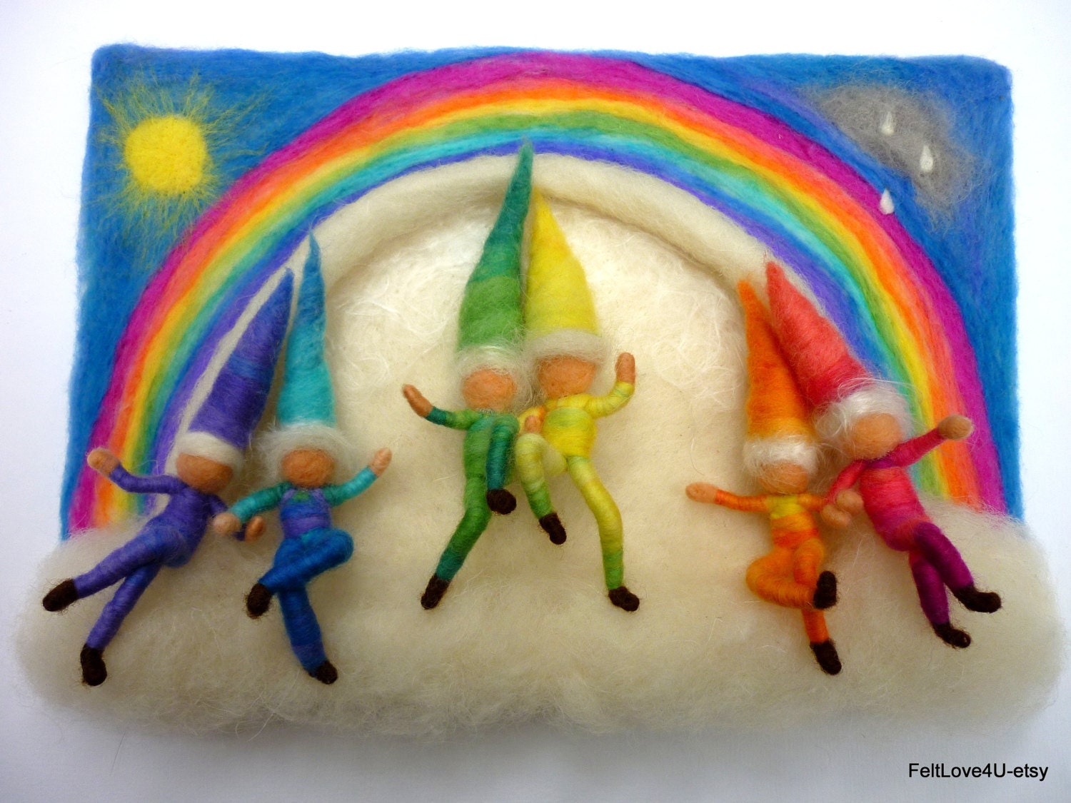 6 Toy Felt Rainbow Elves© 15cm.removable Toys From 3D Waldorf - Etsy ...