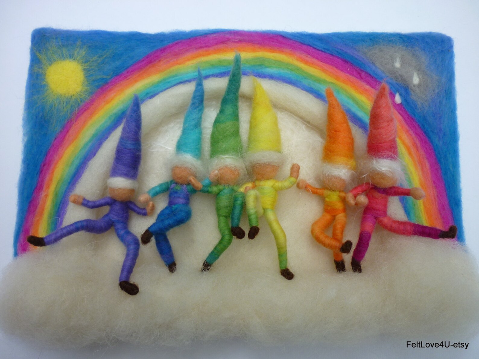 6 Toy Felt Rainbow Elves© 15cm.removable Toys From 3D Waldorf - Etsy ...