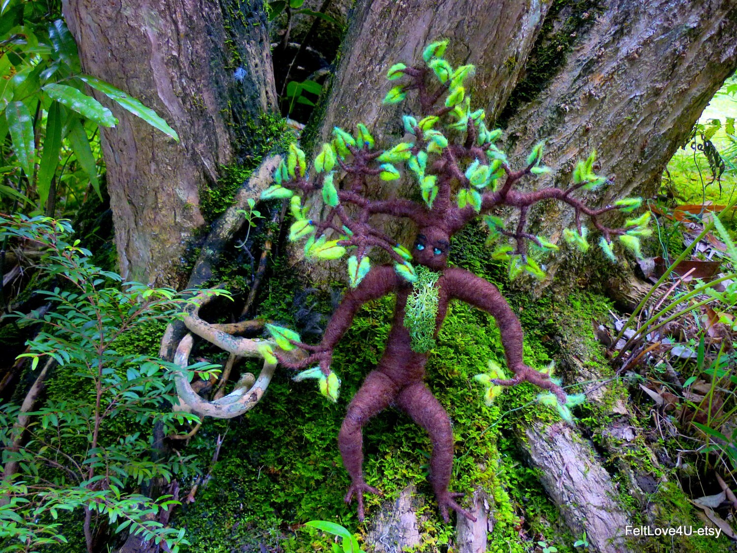 Tree Spirit© 38 cm tall. Poseable nature figurine. | Etsy
