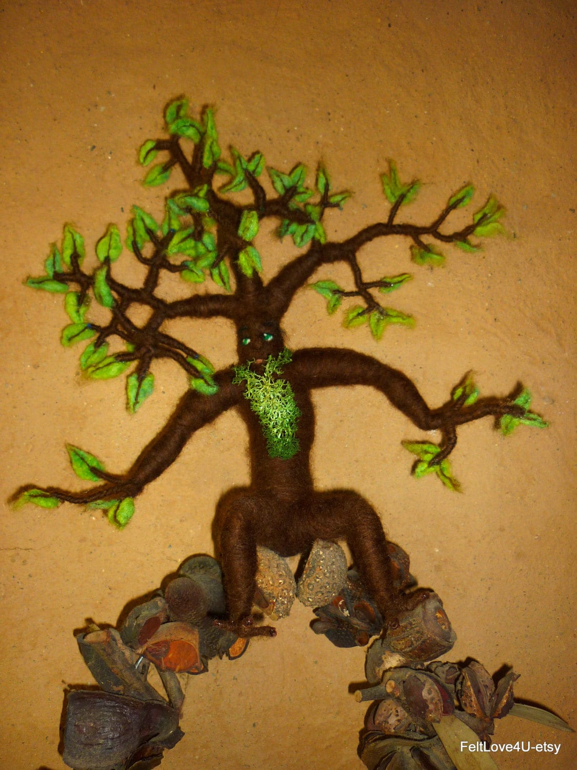 Tree Spirit© 38 cm tall. Poseable nature figurine. | Etsy