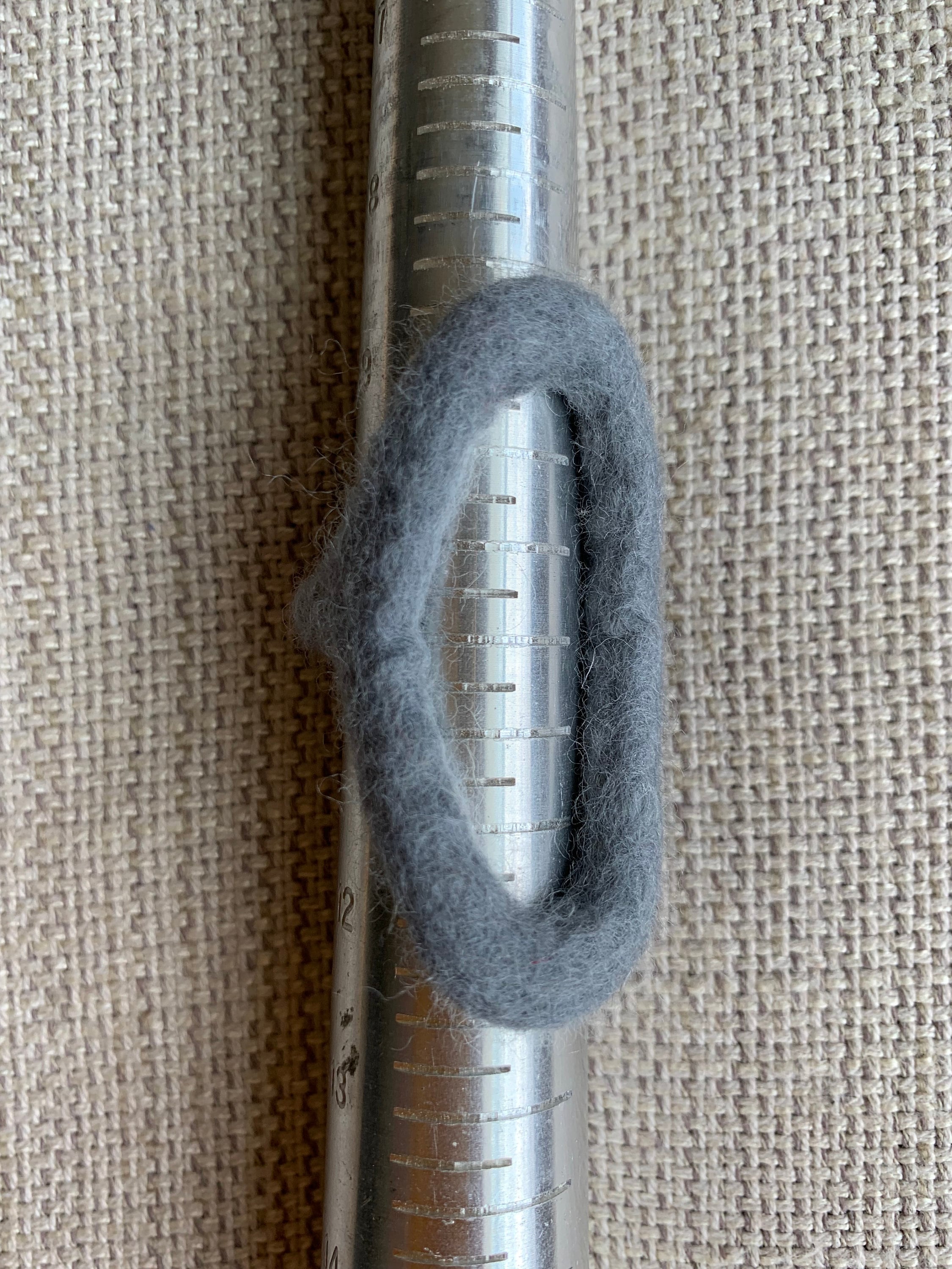 Choose a Grey Felted Ring: Three Stripes Ring Fits Sizes - Etsy