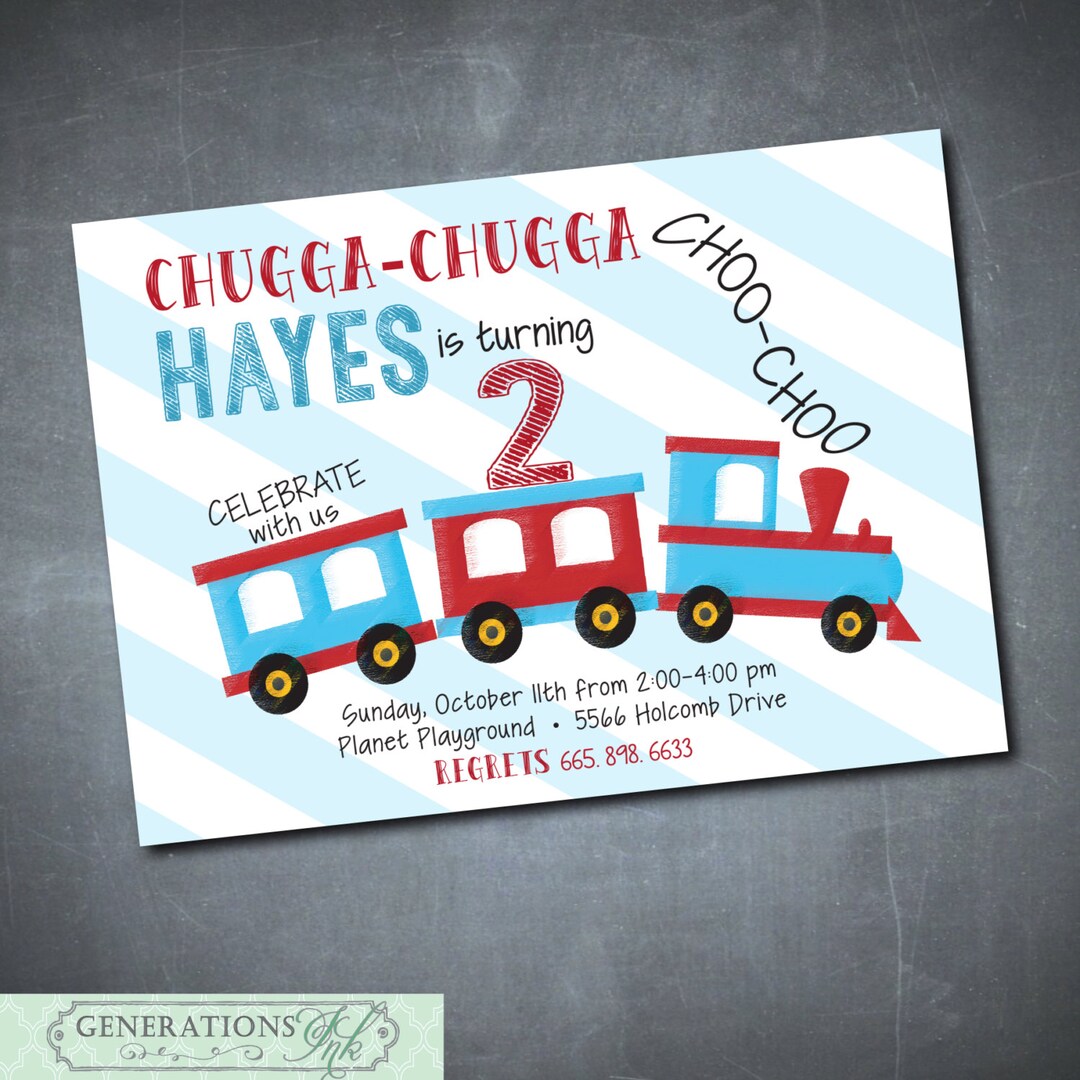 Train Birthday Invitation Printable/digital File/thomas the - Etsy