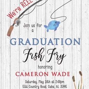 Fish Fry Invitation, Graduation Party, Graduation Fish Fry, Senior ...