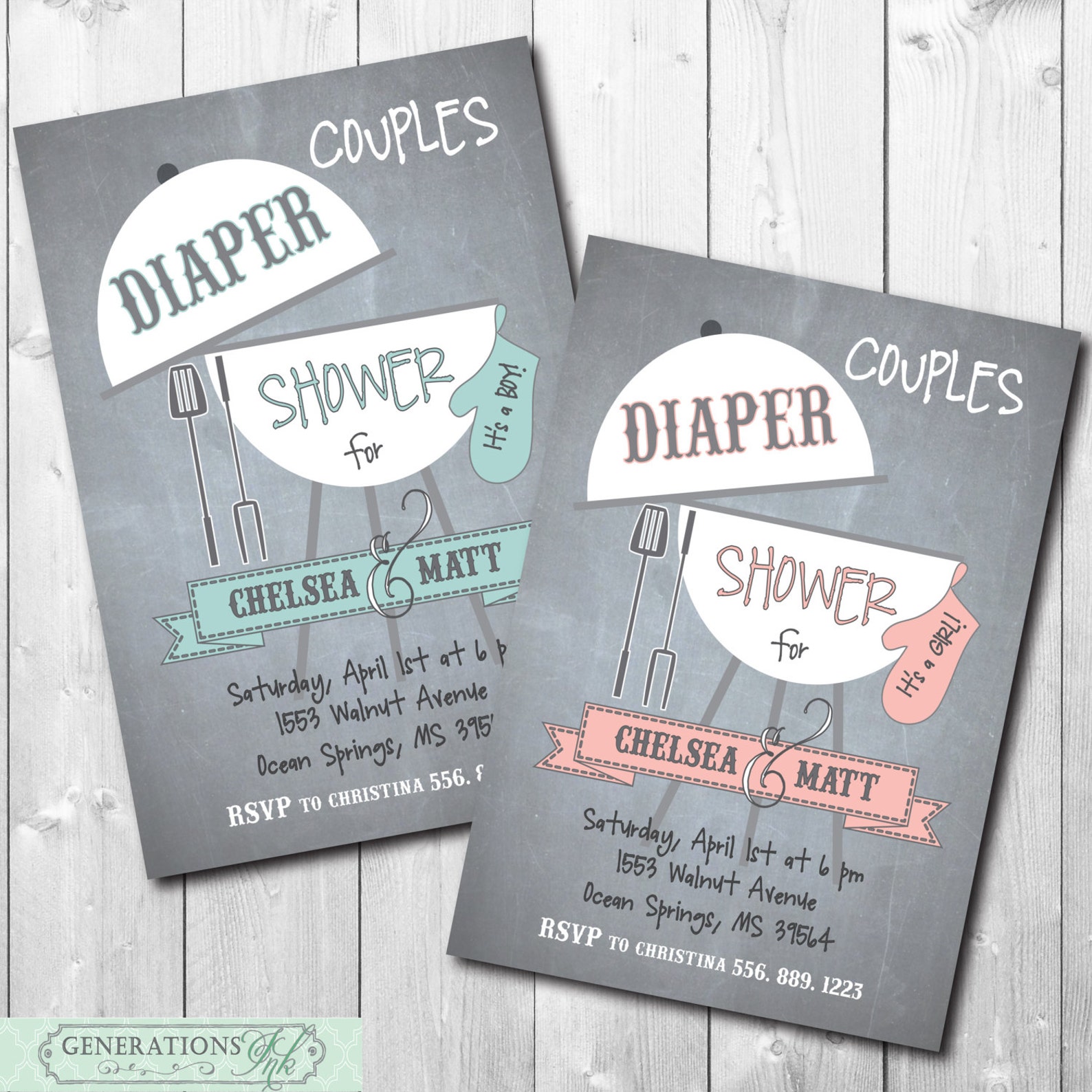 Diaper Shower Invitation Couples Baby Shower Baby Q | Etsy