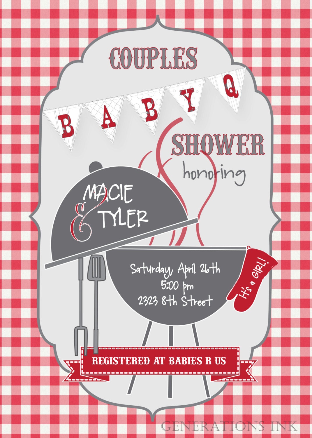 Couples Baby Shower Invitation Printable/digital File/baby Q | Etsy