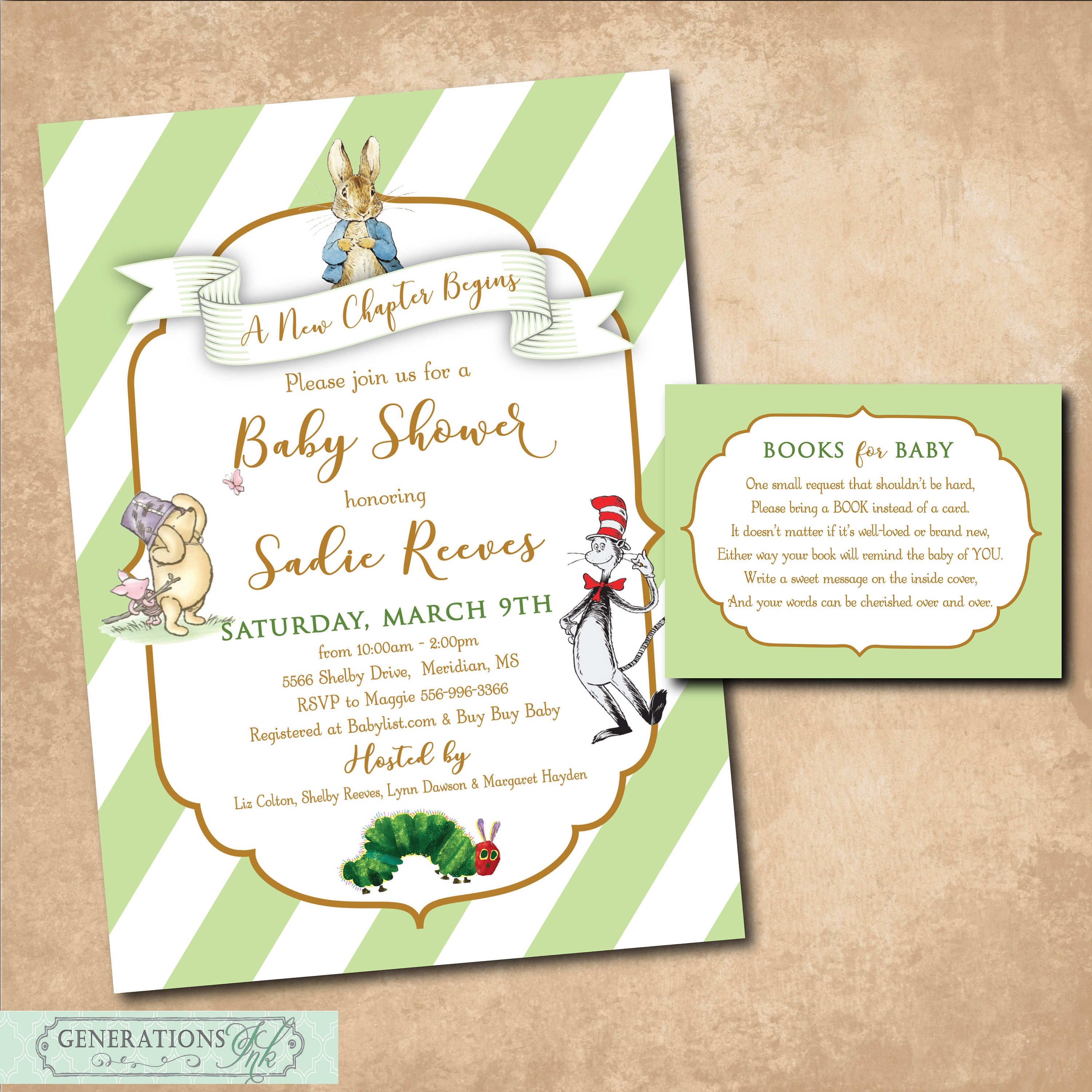 Book Themed Baby Shower Invitation Storybook Baby Shower | Etsy