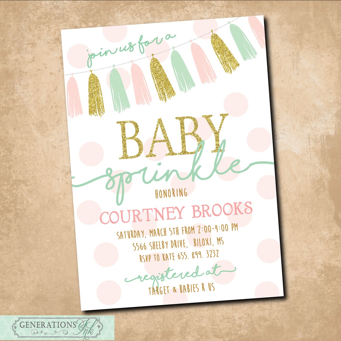 Baby Sprinkle Shower Invitation Sprinkle Shower Baby - Etsy
