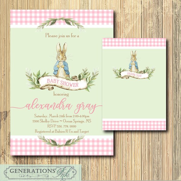 Beatrix Potter Baby Shower Invitations - Etsy