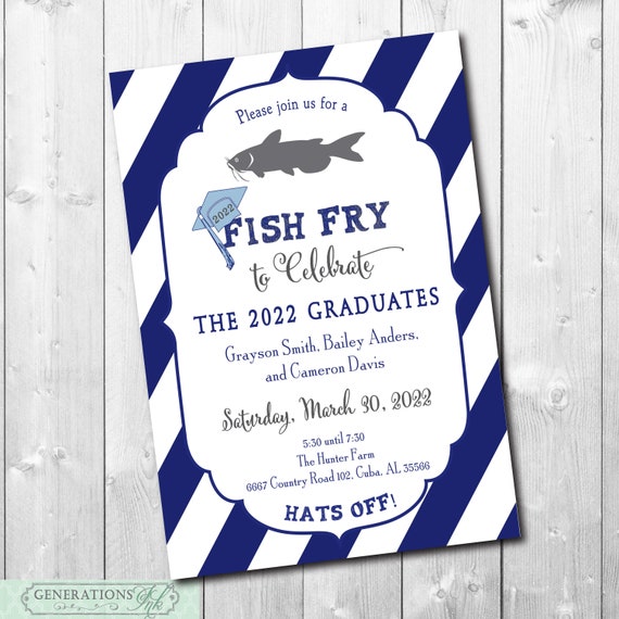 Fish Fry Invitation Graduation Party Invitation Fish Fry - Etsy