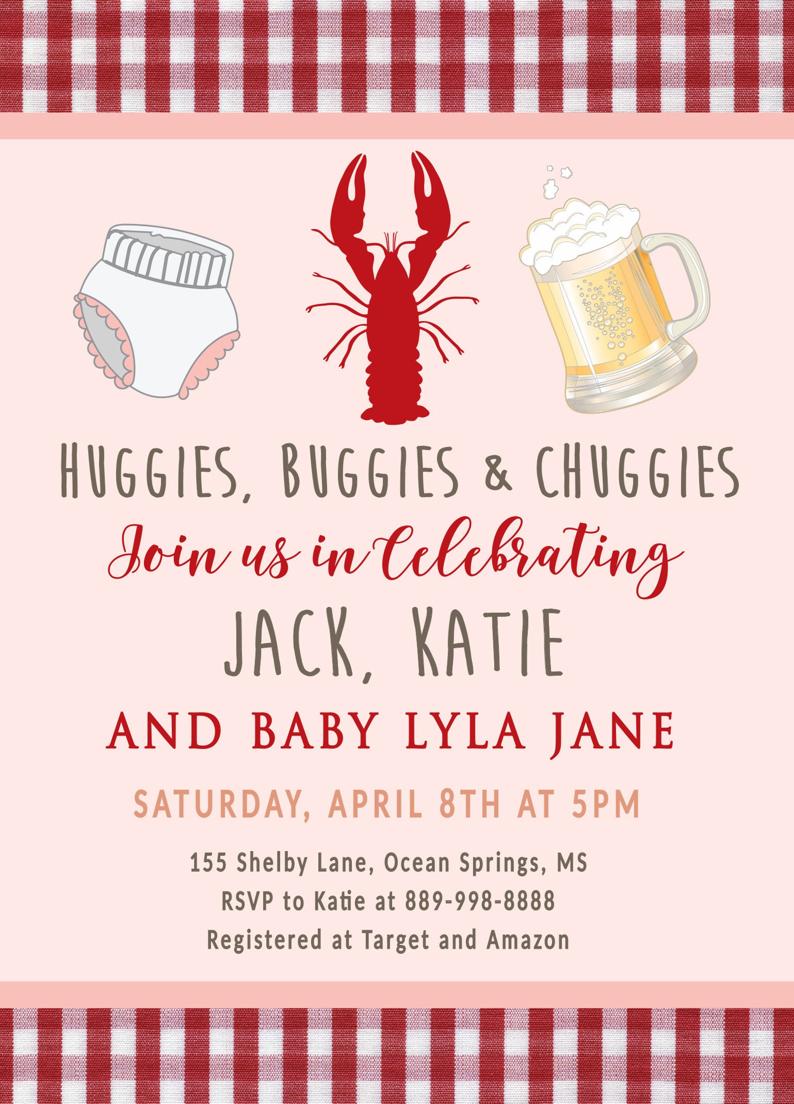 Crawfish Boil Baby Shower Invitation Printable/digital File/couples ...