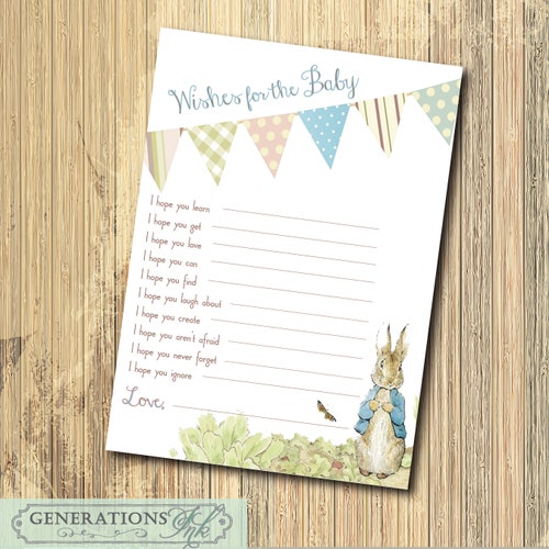 Beatrix Potter Baby Shower Invitations Peter Rabbit Themed | Etsy
