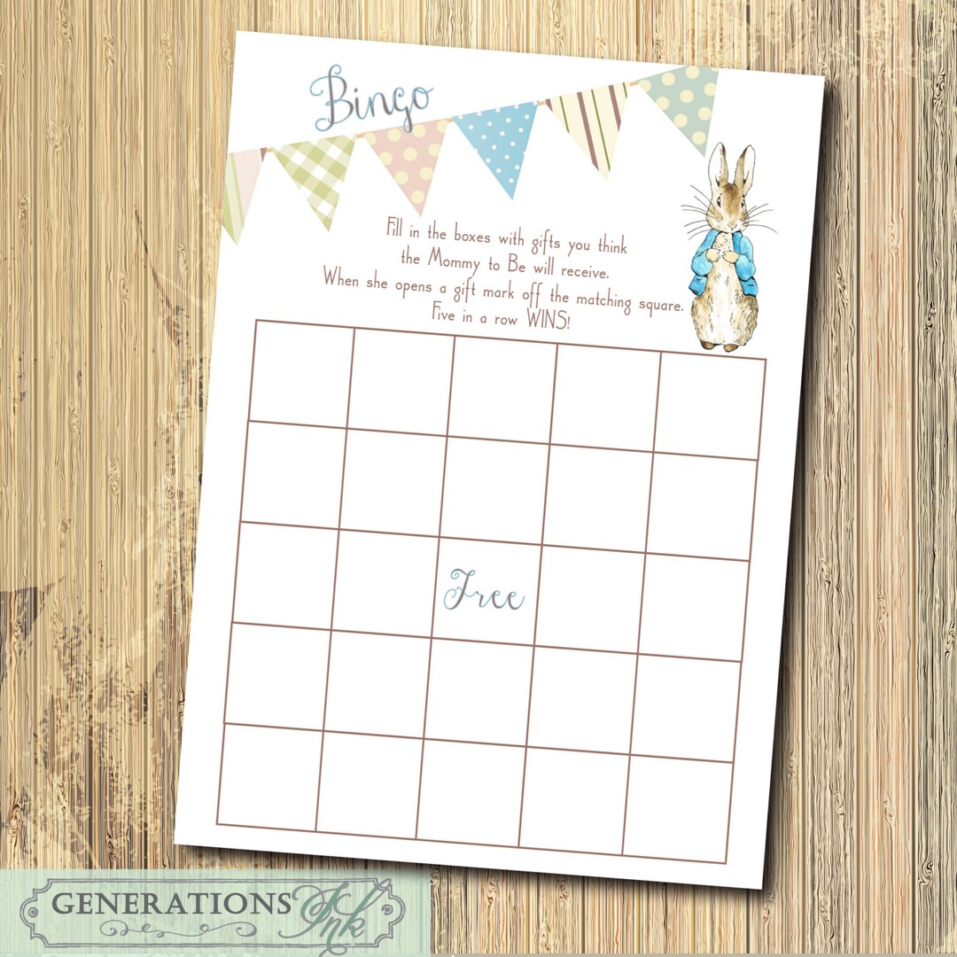 INSTANT Download/vintage Peter Rabbit BINGO Game/digital/printable ...
