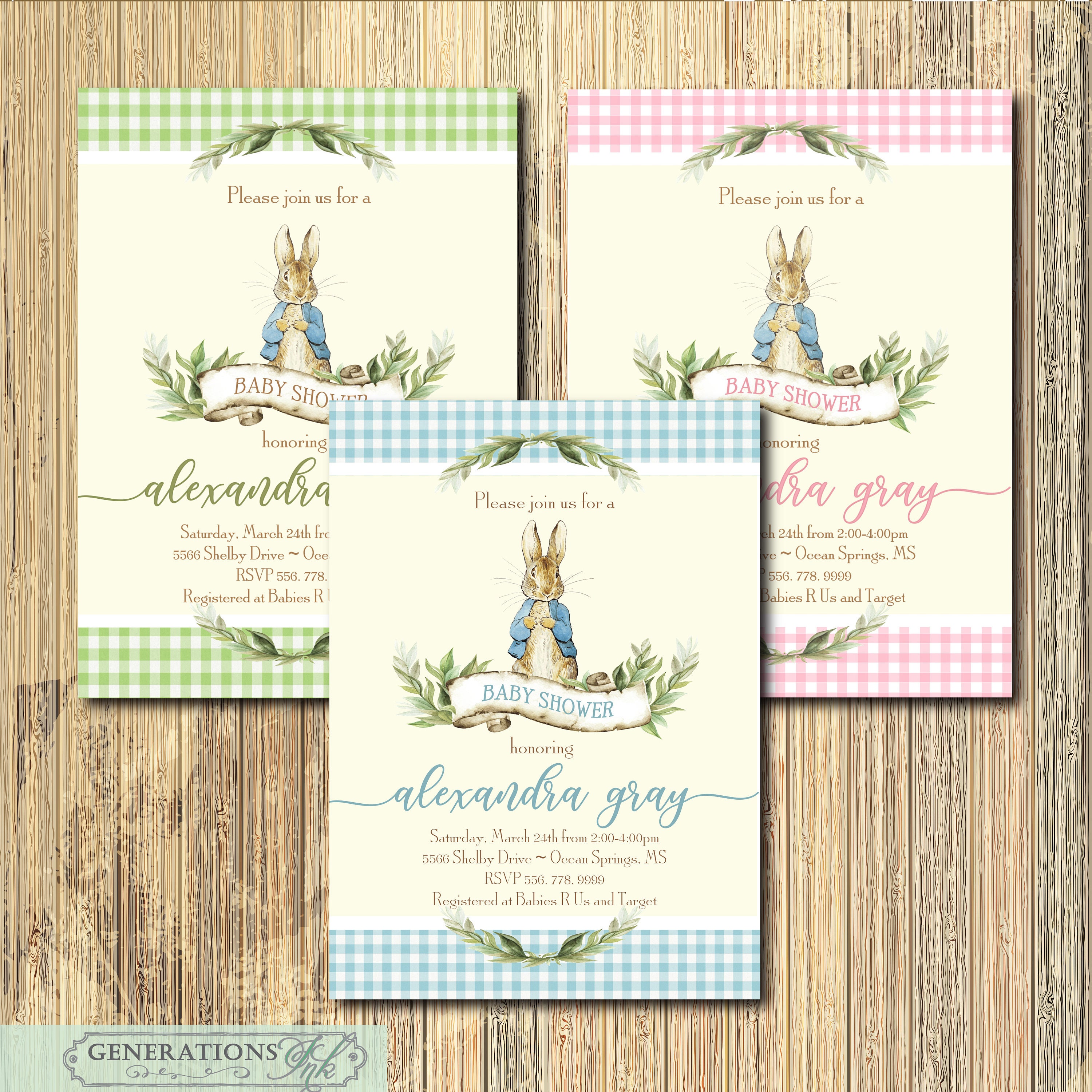 Vintage Peter Rabbit Baby Shower Invitation/digital - Etsy